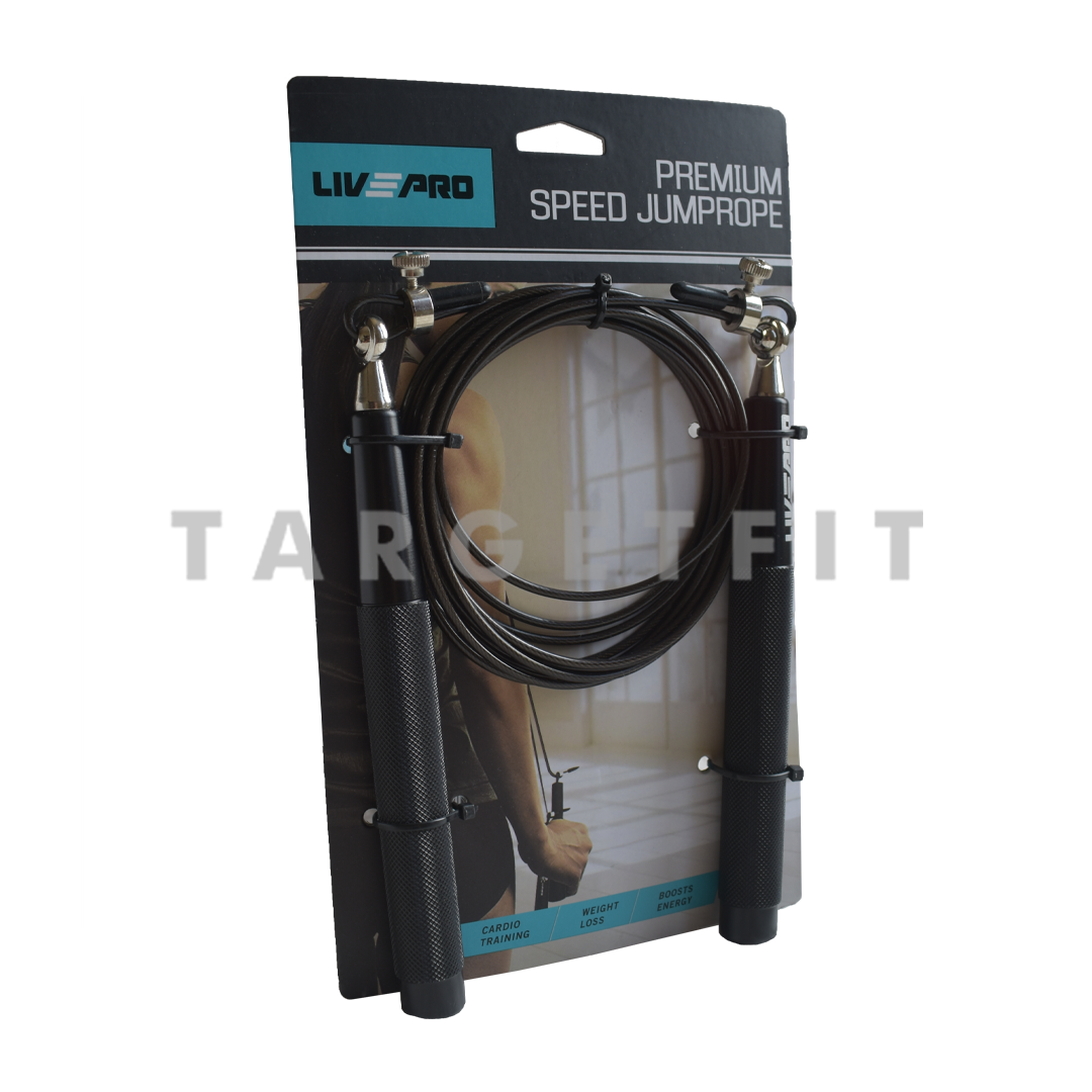 Speed Jump Rope Black Livepro - Fitnesspedia