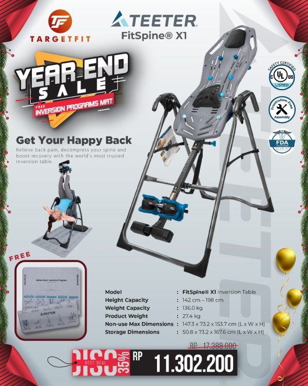 Teeter X1 Fitspine Inversion Table Year End Sale - Fitnesspedia